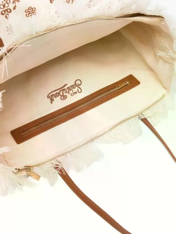 MC2 SAINT BARTH Embroidered Fringe Tote Bag