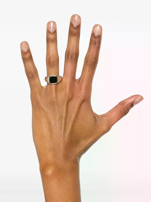 Tom Wood Kay Onyx Ring - Silver