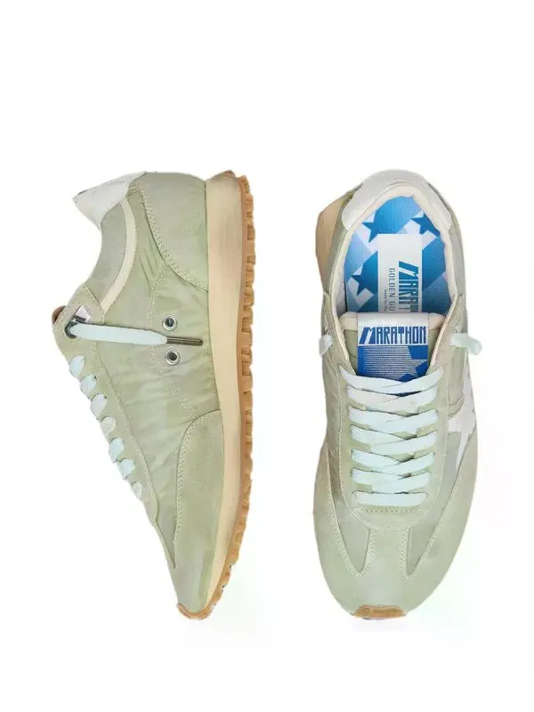 GOLDEN GOOSE Marathon Sneakers In Sage Nylon With White Star
