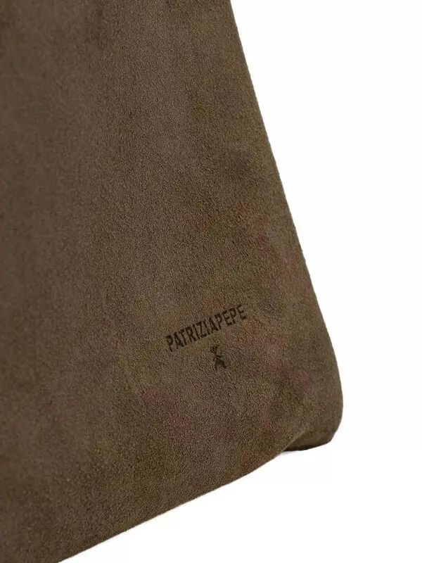 Patrizia Pepe Suede Logo-embossed Tote Bag