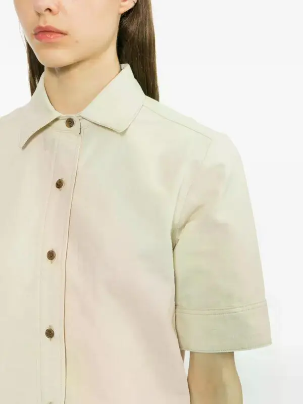 A.p.c. Ivory Button Front Poly Dress