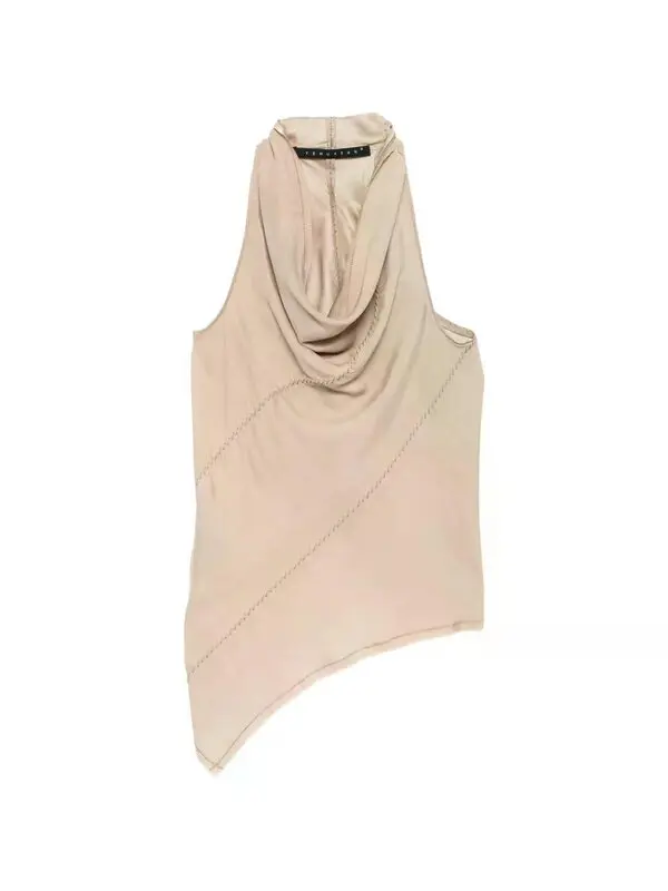 YEHUAFAN Draped-neck Halterneck Top