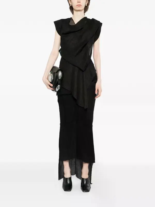 YEHUAFAN Draped Sleeveless Top
