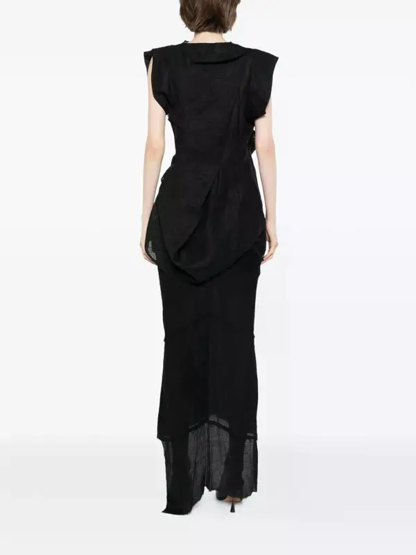 YEHUAFAN Draped Sleeveless Top