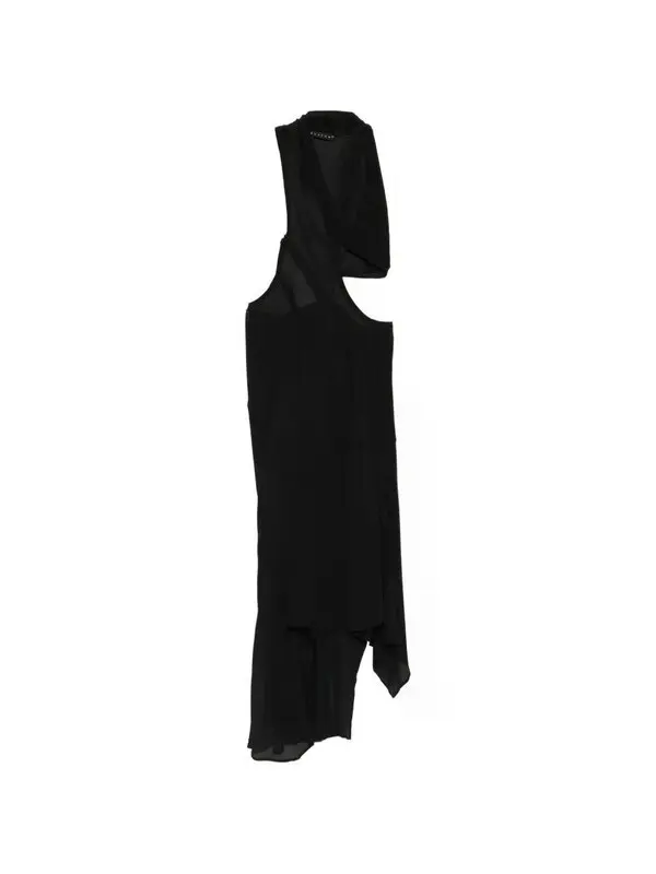 YEHUAFAN Asymmetric Cut-out Dress