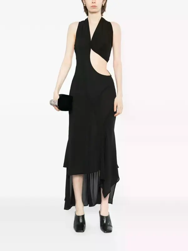 YEHUAFAN Asymmetric Cut-out Dress