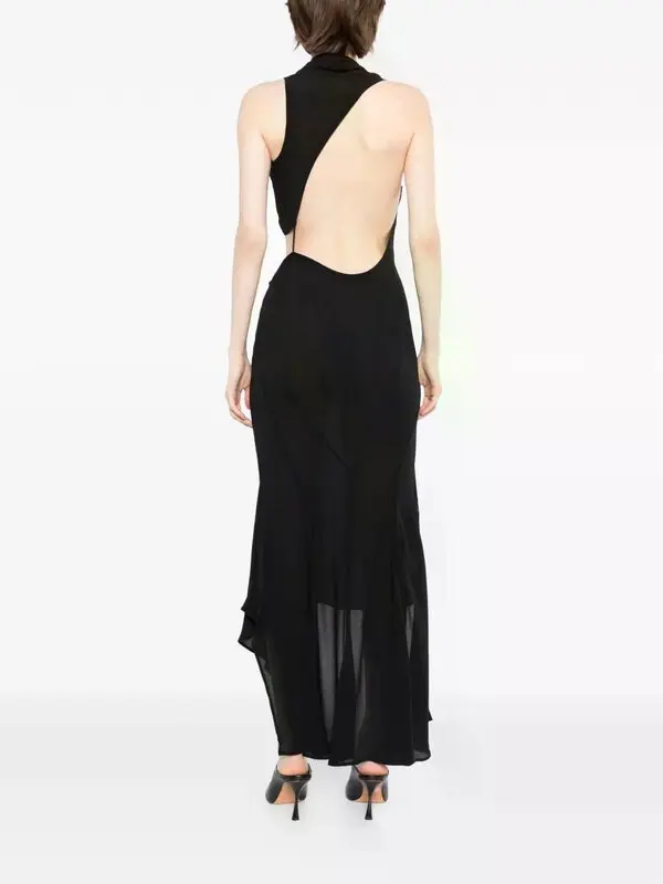 YEHUAFAN Asymmetric Cut-out Dress