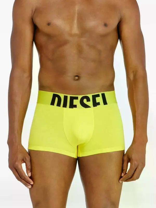 DIESEL® Umbx-damien Pack Of Three Logo-waistband Boxer Briefs - Yellow