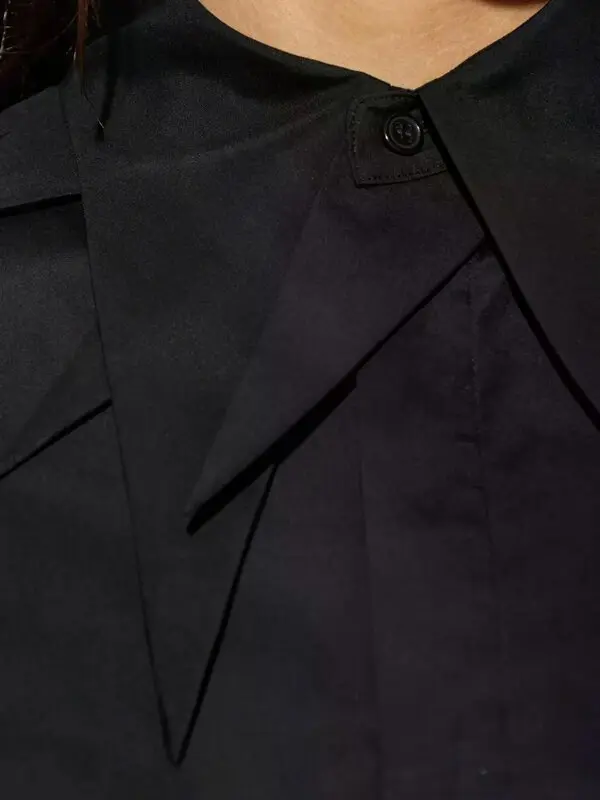 Noir Kei Ninomiya Pointed-collar Pleated Sleeve Shirt