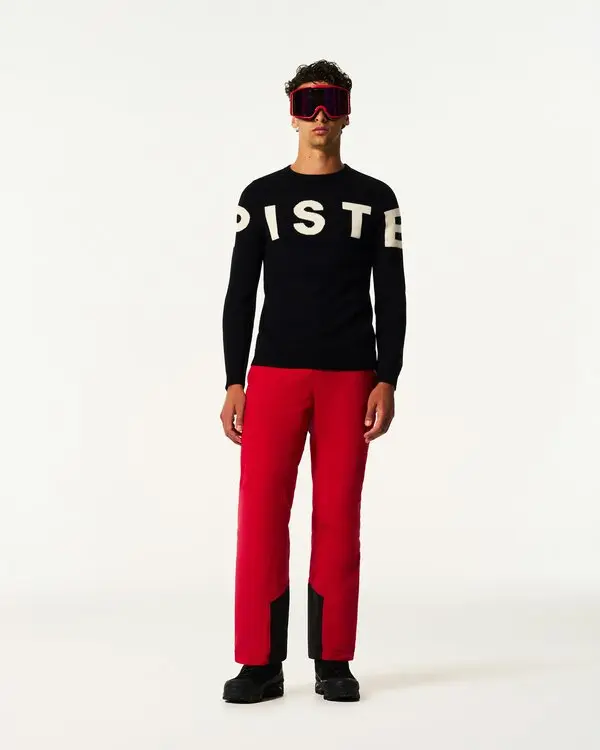 Perfect Moment Piste" Merino Wool Blend Intarsia Knit Sweater