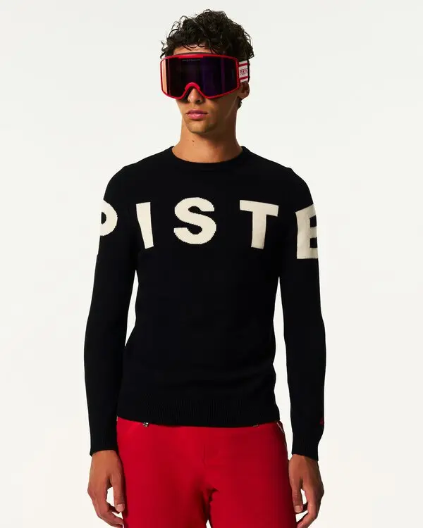 Perfect Moment Piste" Merino Wool Blend Intarsia Knit Sweater