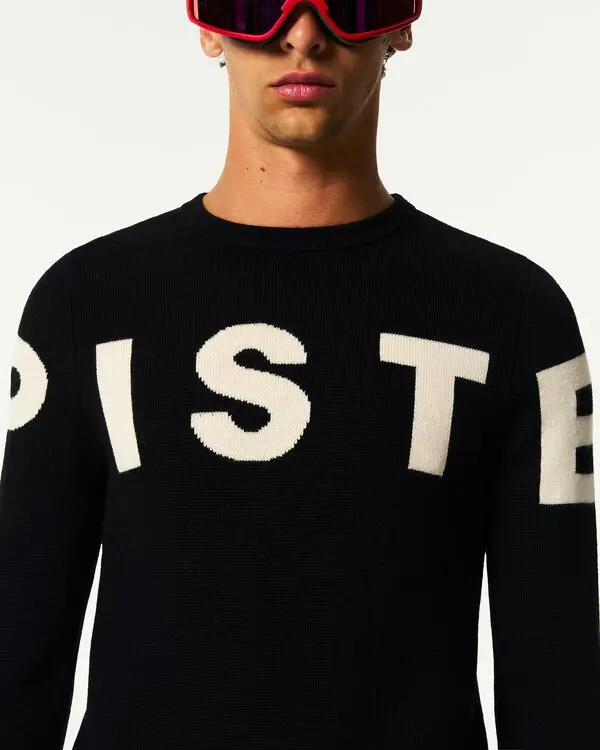 Perfect Moment Piste" Merino Wool Blend Intarsia Knit Sweater