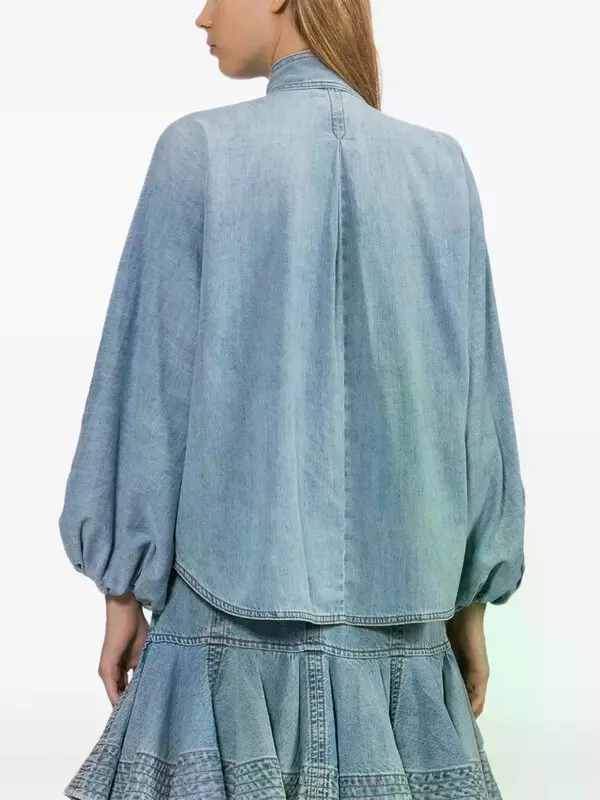 Zimmermann Bow-detail Balloon-sleeve Shirt