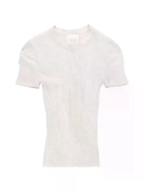TWP Ribbed Knit T-shirt - Grey