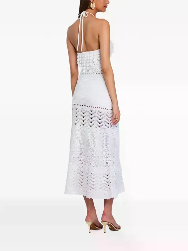 Retrofete Perette Crochet Halterneck Midi Dress