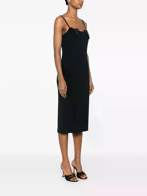 Blumarine Embellished Heart Motif Midi Dress