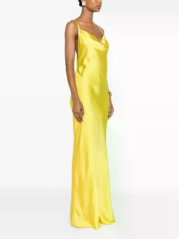 Norma Kamali Cross-back Bias-cut Gown