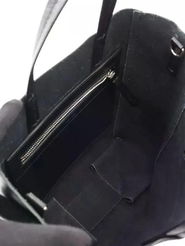 Celine Small Grained Calfskin Vertical Cabas Satchel - Black
