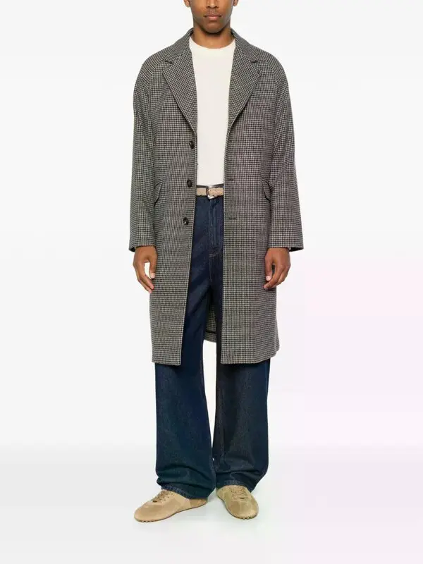 Tagliatore Sanford Houndstooth Single-breasted Coat
