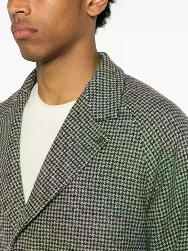 Tagliatore Sanford Houndstooth Single-breasted Coat