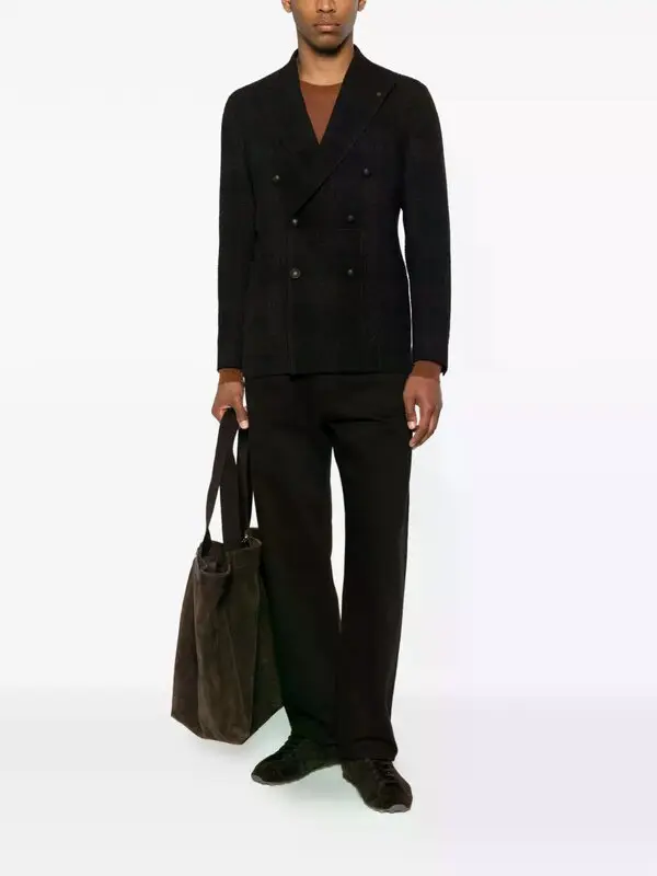 Tagliatore Double-breasted Peak-lapel Blazer - Brown