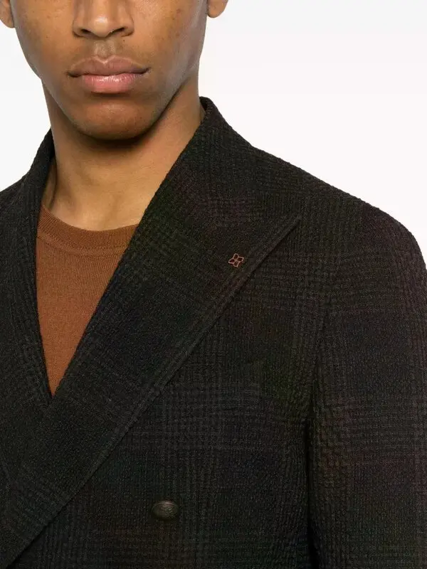 Tagliatore Double-breasted Peak-lapel Blazer - Brown