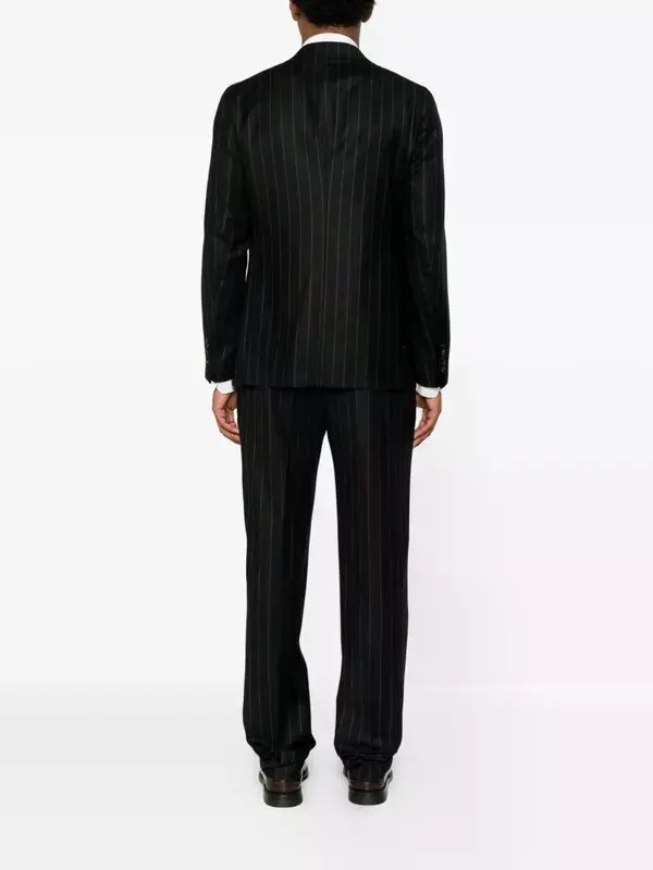 Tagliatore Pinstripe-pattern Single-breasted Suit - Blue