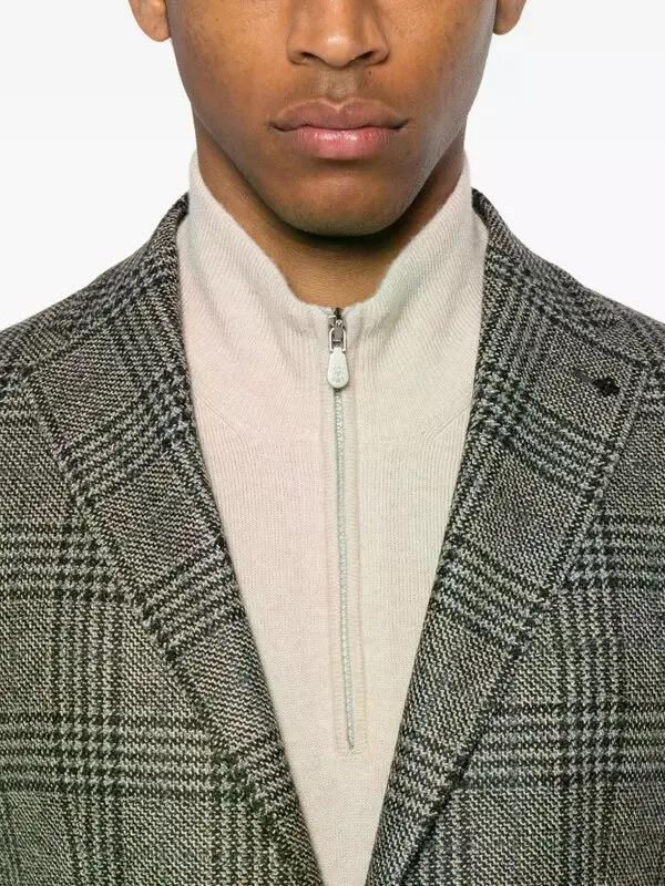 Tagliatore Prince Of Wales Check Blazer - Neutrals