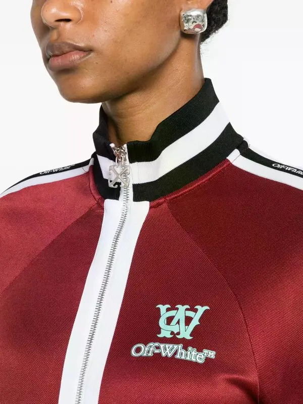Off-White Stripe-trim High Neck Track Jacket