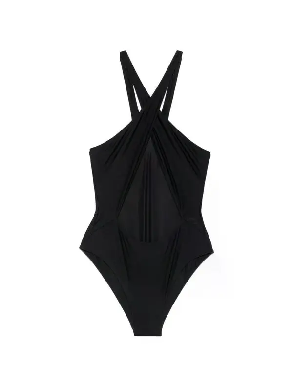 N°21 Ruched Halterneck Swimsuit - Black