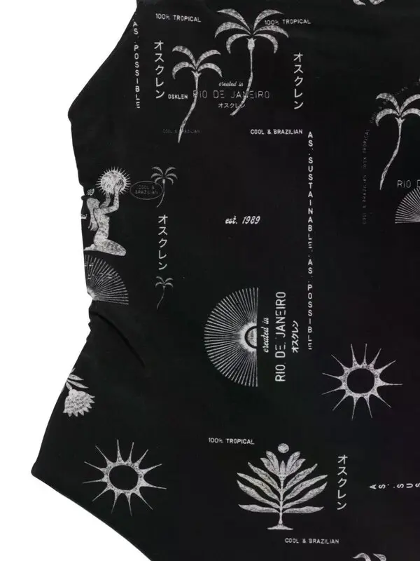 OSKLEN Graphic Print Cross-back Swimsuit