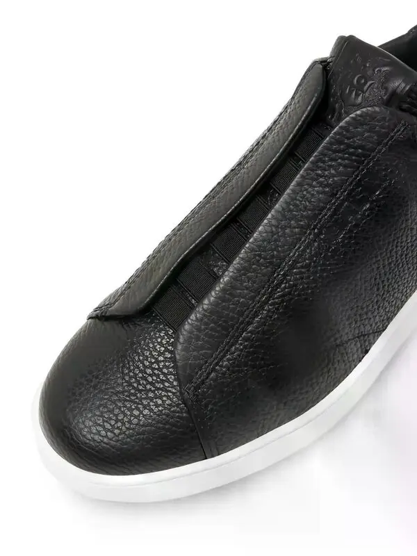 Bally Grainy Leather Slip-on Sneakers