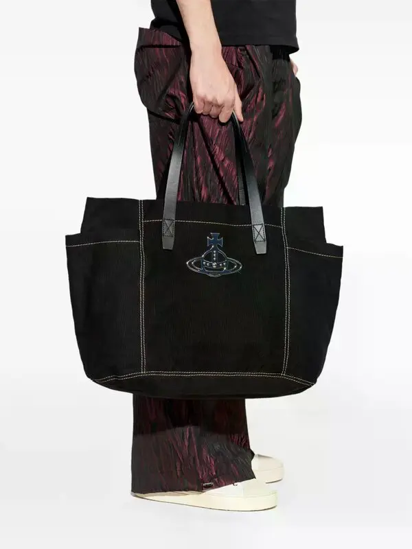VIVIENNE WESTWOOD Henry Orb Contrast-stitch Tote Bag