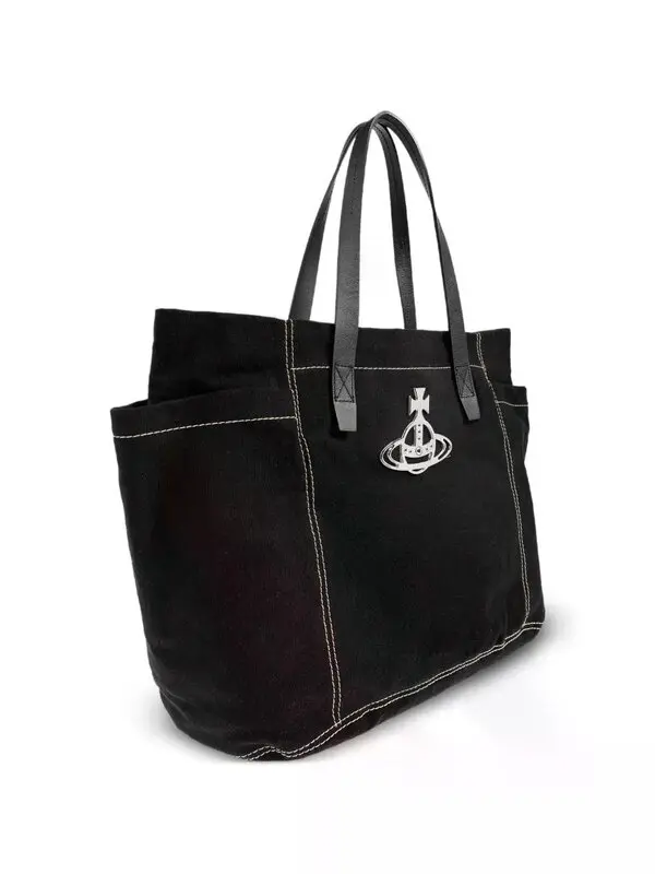 VIVIENNE WESTWOOD Henry Orb Contrast-stitch Tote Bag