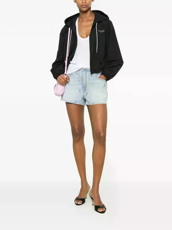 Alexander Wang Crystal-drawstring Shorts