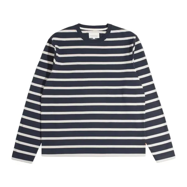FAR AFIELD Breton Stripe T-shirt Navy