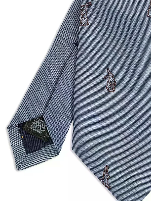 Paul Smith Silk Tie With Rabbit Embroidery