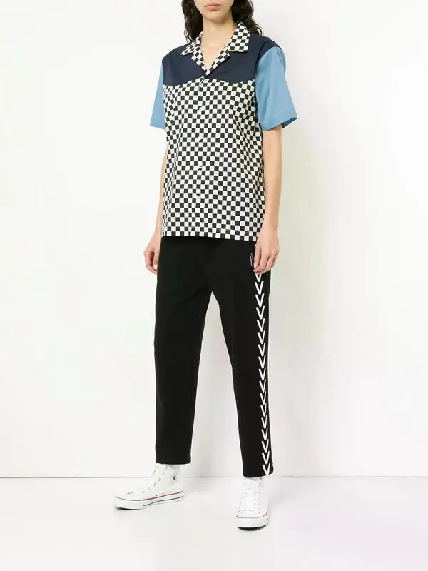 PORTS V Color Block Checkered Shirt