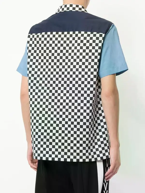 PORTS V Color Block Checkered Shirt