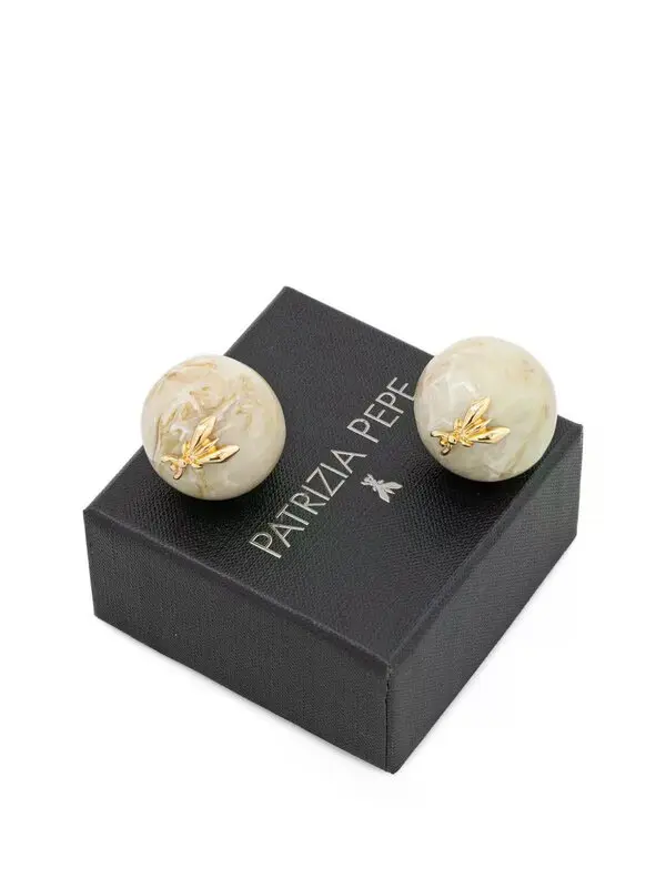 Patrizia Pepe Marbled Fly Motif Earrings