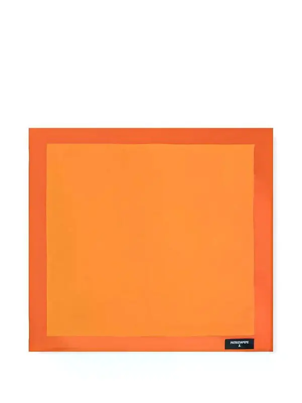 Patrizia Pepe Logo-patch Square Scarf - Orange