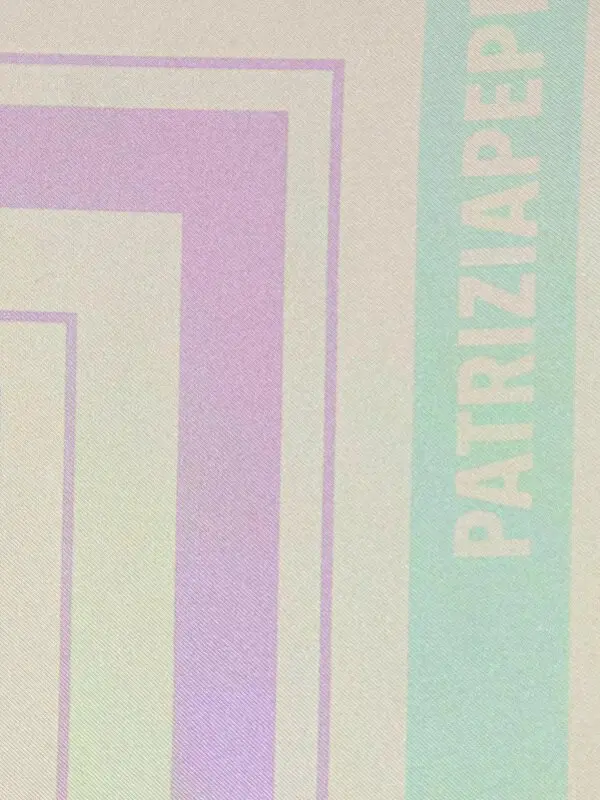 Patrizia Pepe Logo-print Fly-motif Striped Scarf - Neutrals