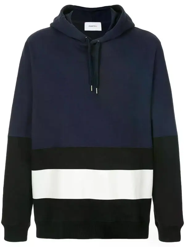 PORTS V Panelled Hooded Sweatshirt