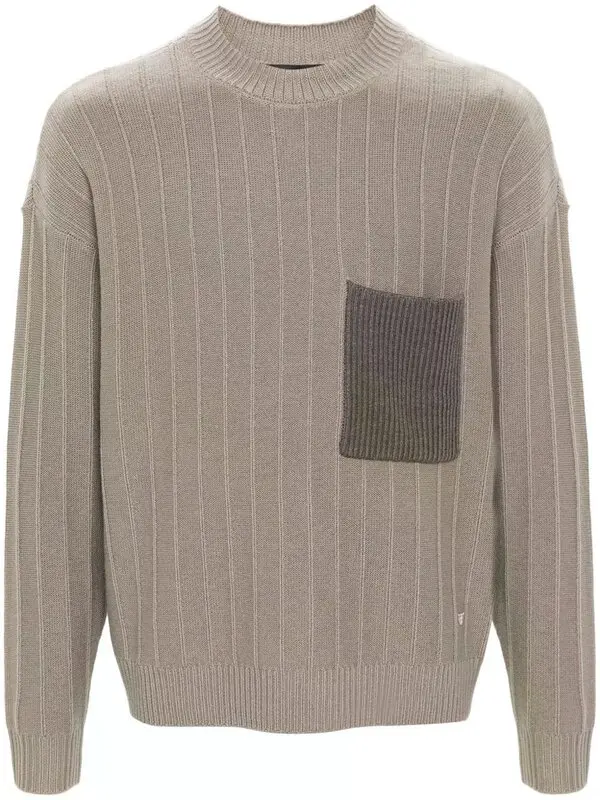 Emporio Armani Patch-pocket Virgin Wool Jumper