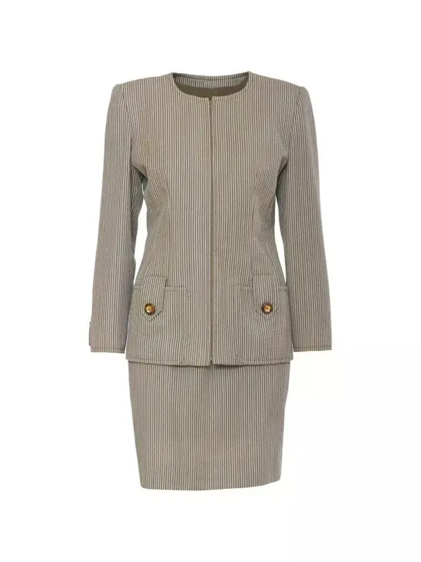 Vintage Striped Button Dress