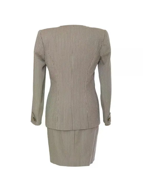 Vintage Striped Button Dress