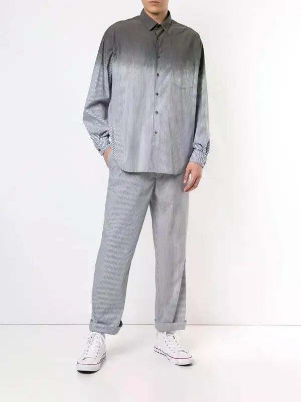 PORTS V Gradient Pinstripe Shirt