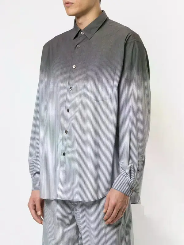 PORTS V Gradient Pinstripe Shirt