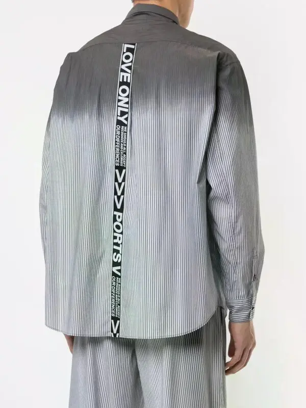 PORTS V Gradient Pinstripe Shirt