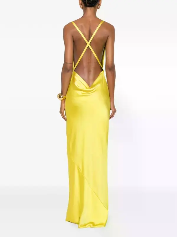 Norma Kamali Cross-back Bias-cut Gown